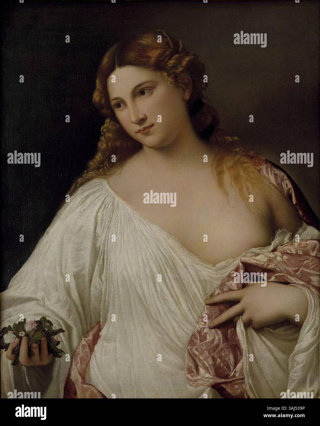 'Flora' (1517) by Titian is a mythological painting displayed in the ...