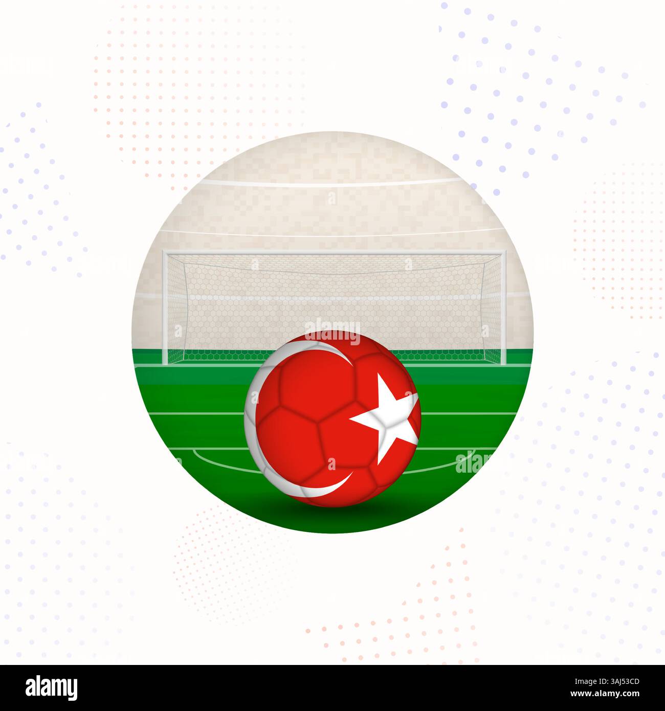 Turkey Flag Football Image for Sports Promotions, Turkey Soccer Ball ...
