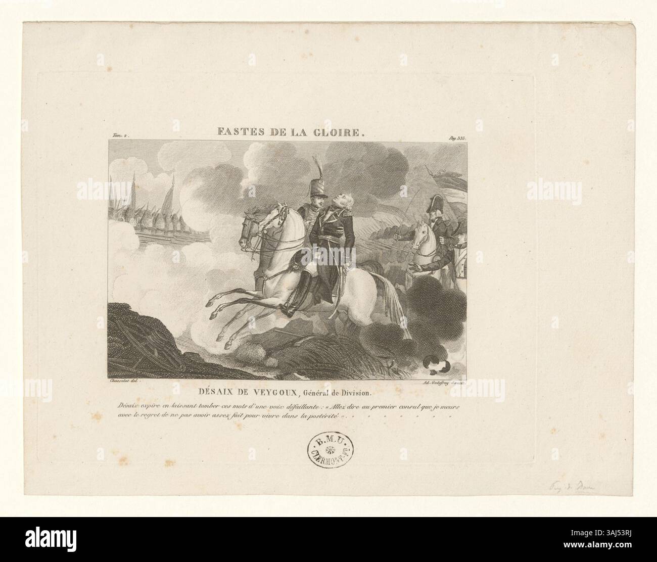 This intaglio print from the Boyer collection features Louis Desaix de ...