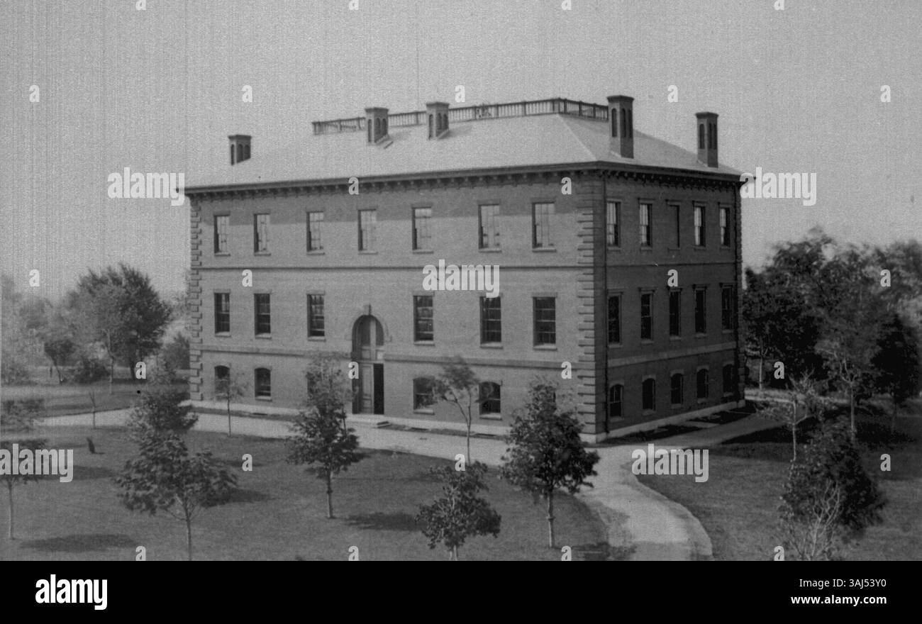 Photograph from 1879 showing the back of Ballou Hall at Tufts ...