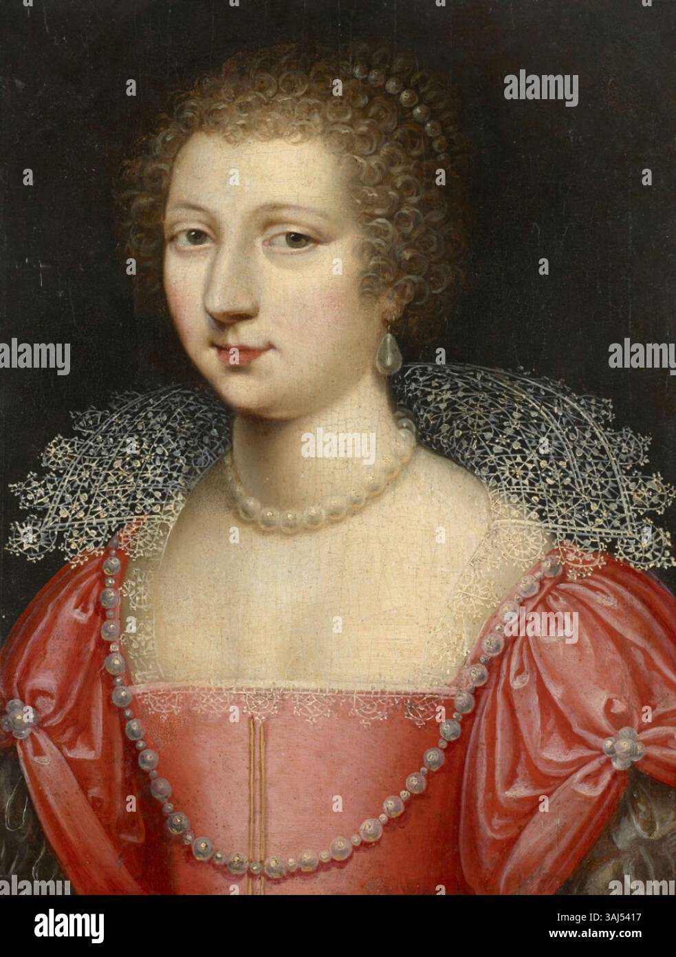 Attributed to Jean Ducayer, this 17th-century portrait depicts a lady of quality, painted on ...