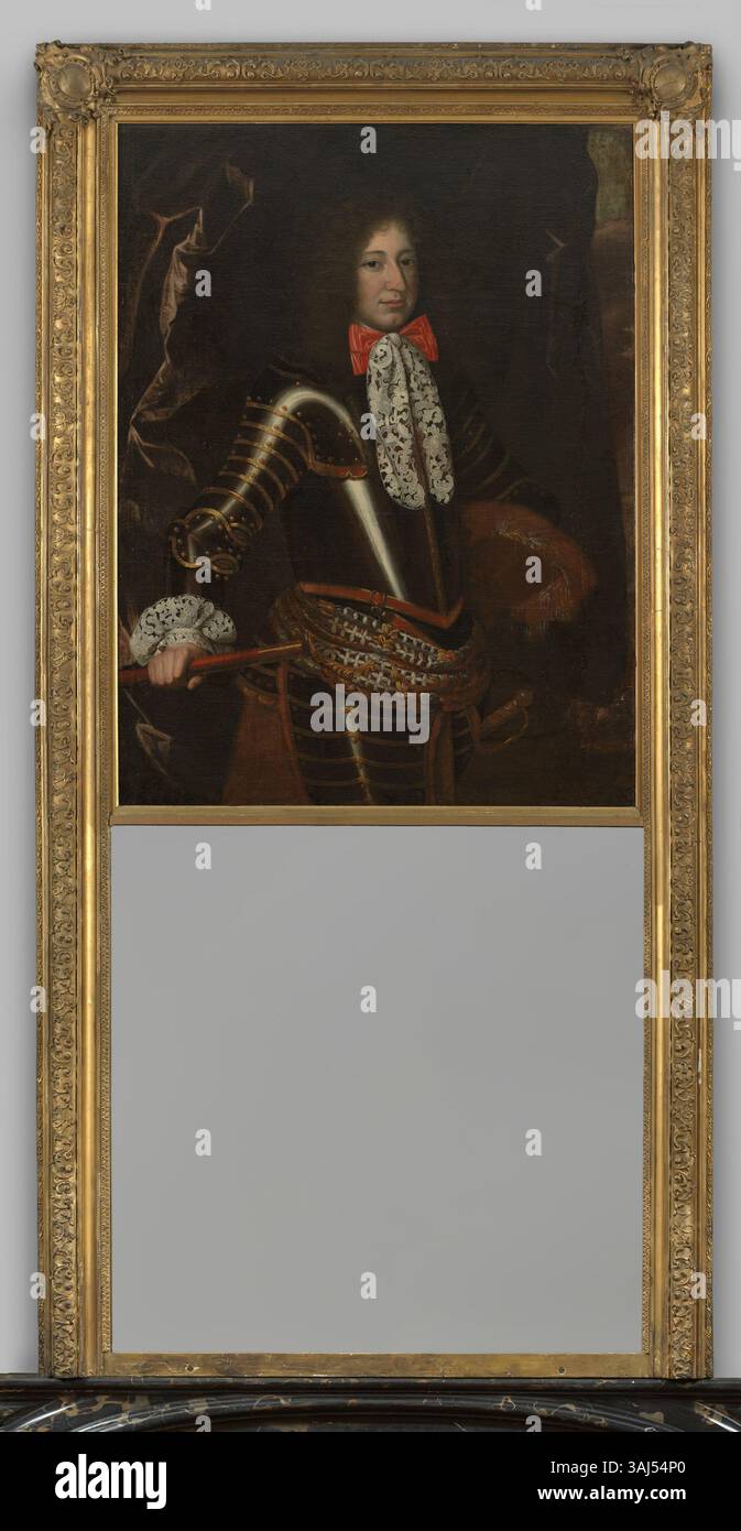 Anonymous Dutch painting from 1680, featuring a portrait of an unknown ...