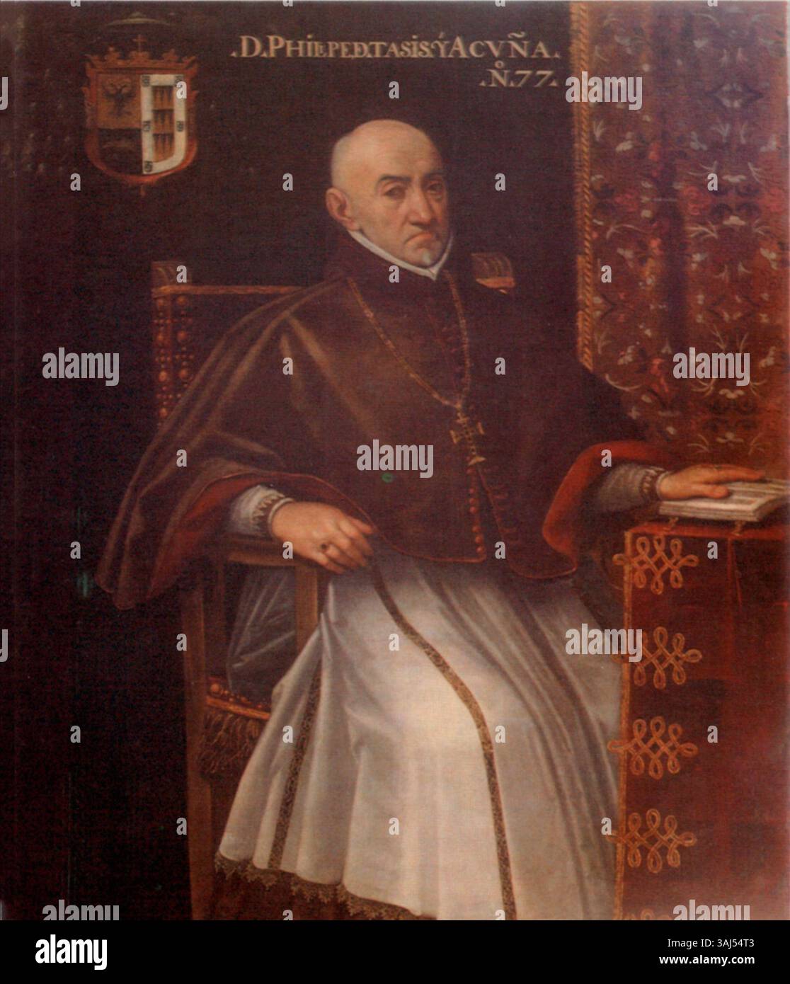 Oil portrait of Felipe de Tassis y AcuÃ±a, painted by Pedro de Raxis in ...