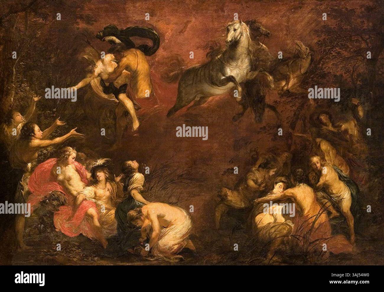 This oil painting by Michael Leopold Willmann, created circa 1665 ...