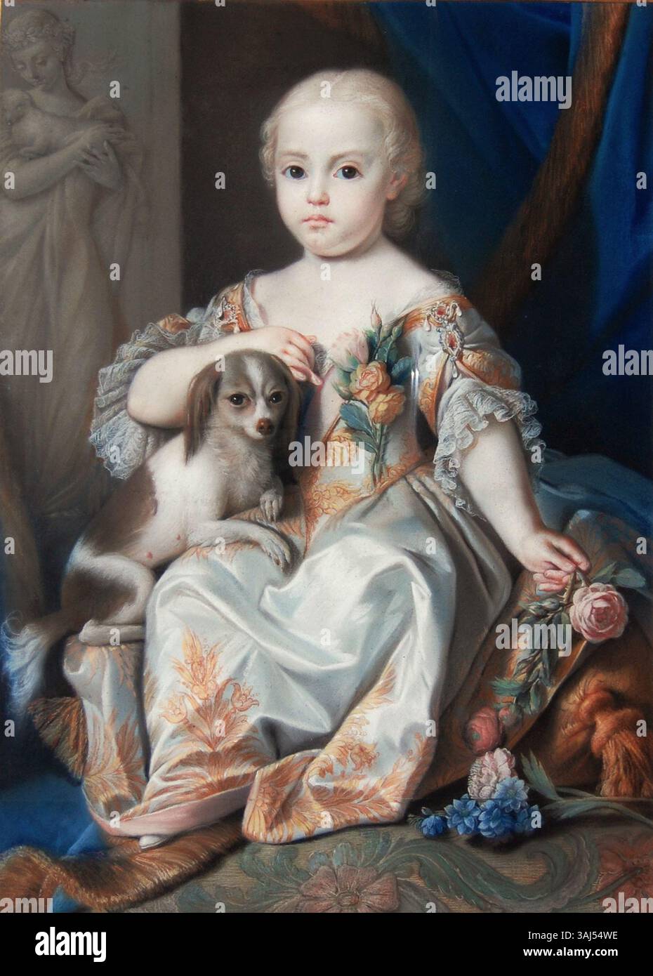 Pastel portrait of a Polish princess, possibly Maria Amalia of Saxony ...