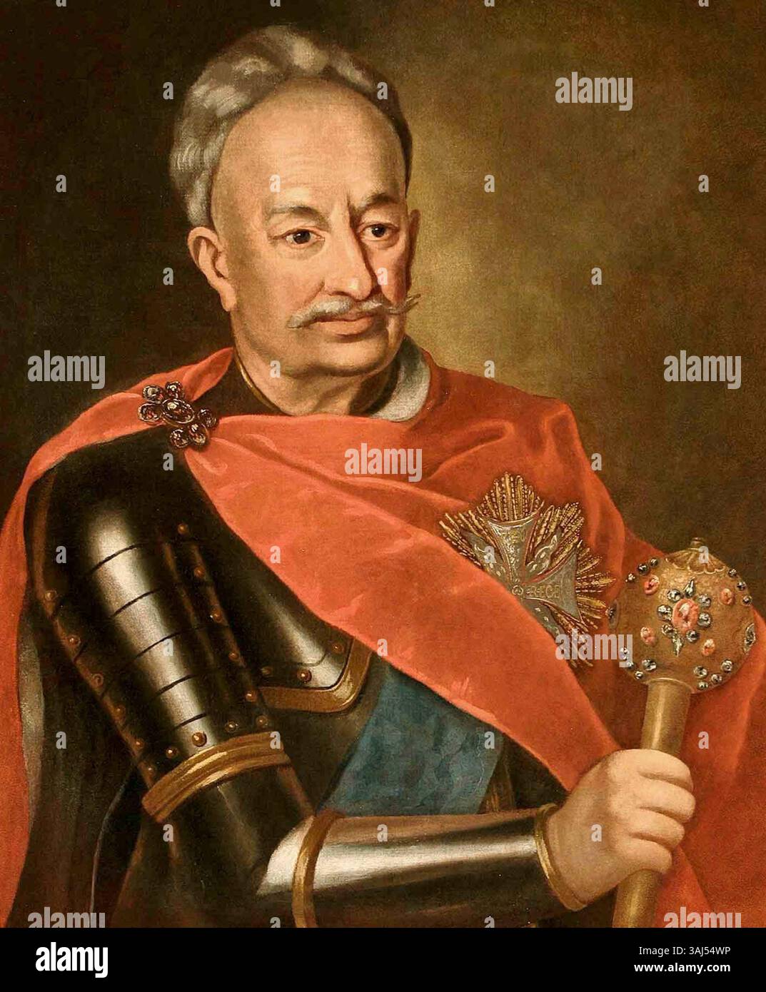 This 1726-1728 portrait depicts Stanisław Chomtowski, a Polish military ...