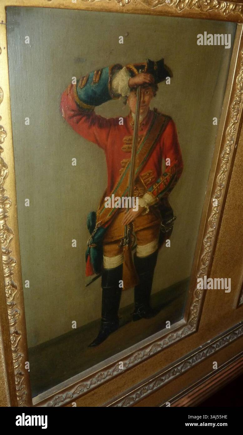 This painting, attributed to the British School, depicts the 4th Troop ...