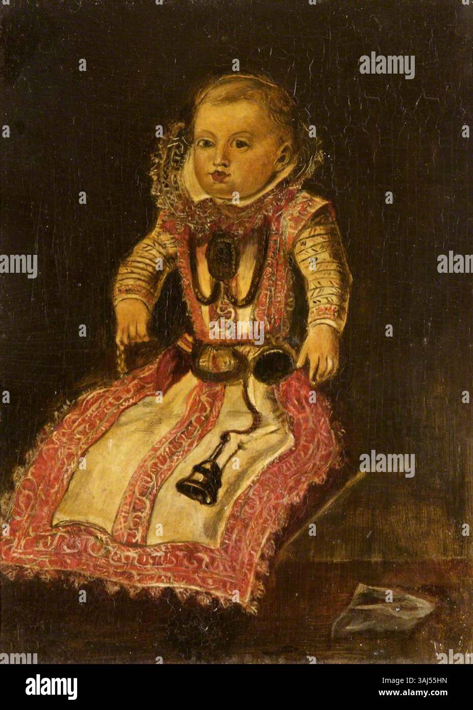 This portrait depicts Maria Anna of Hapsburg, Infanta of Spain, as a ...