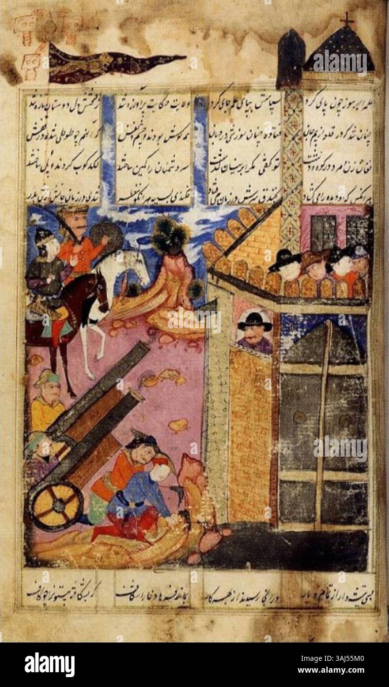 The artwork from 1697 depicts the Portuguese defending the fort at ...