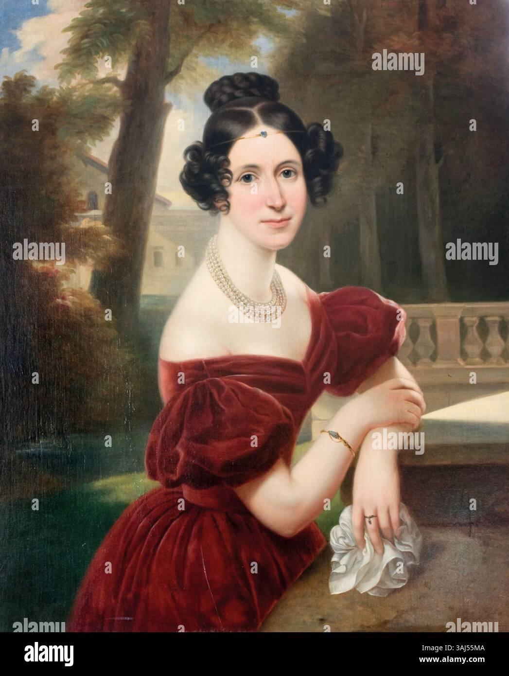 This portrait, painted by Henri Grevedon, depicts Anna Zofia ...