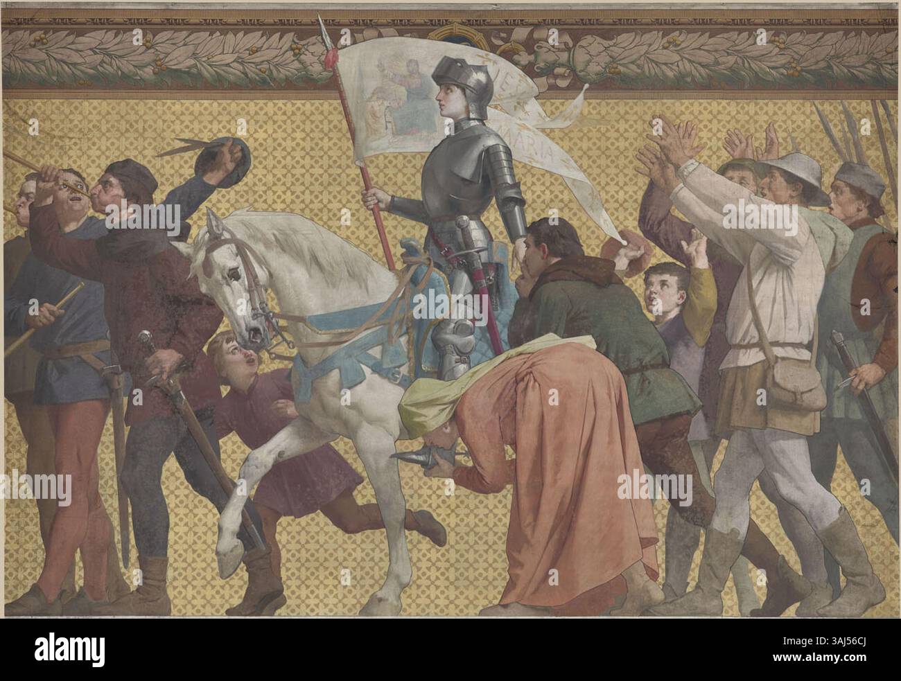 This section of the frieze 'The Life of Joan of Arc' in the Panthéon ...