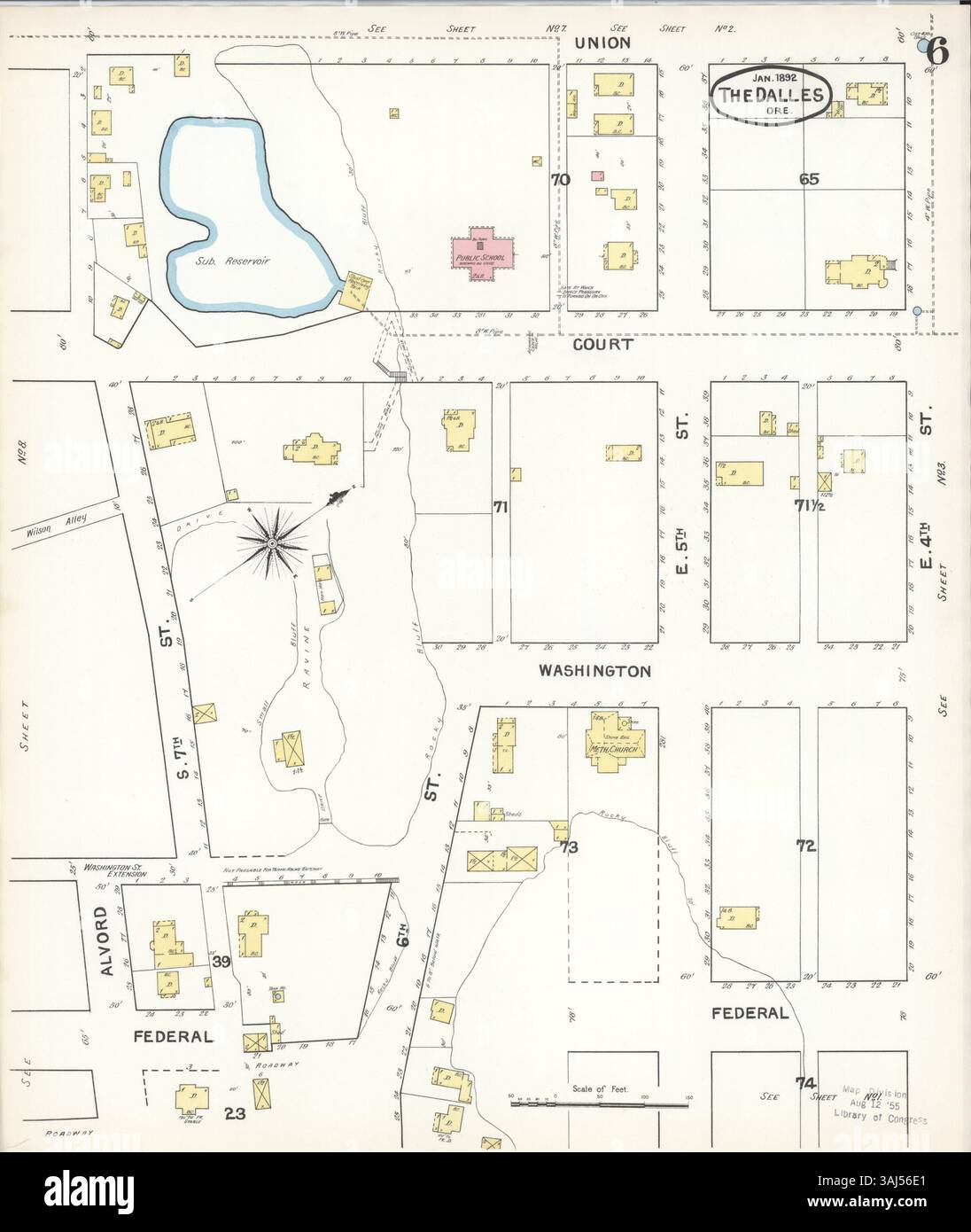 Sanborn Fire Insurance Map of The Dalles, Wasco County, Oregon, dated ...