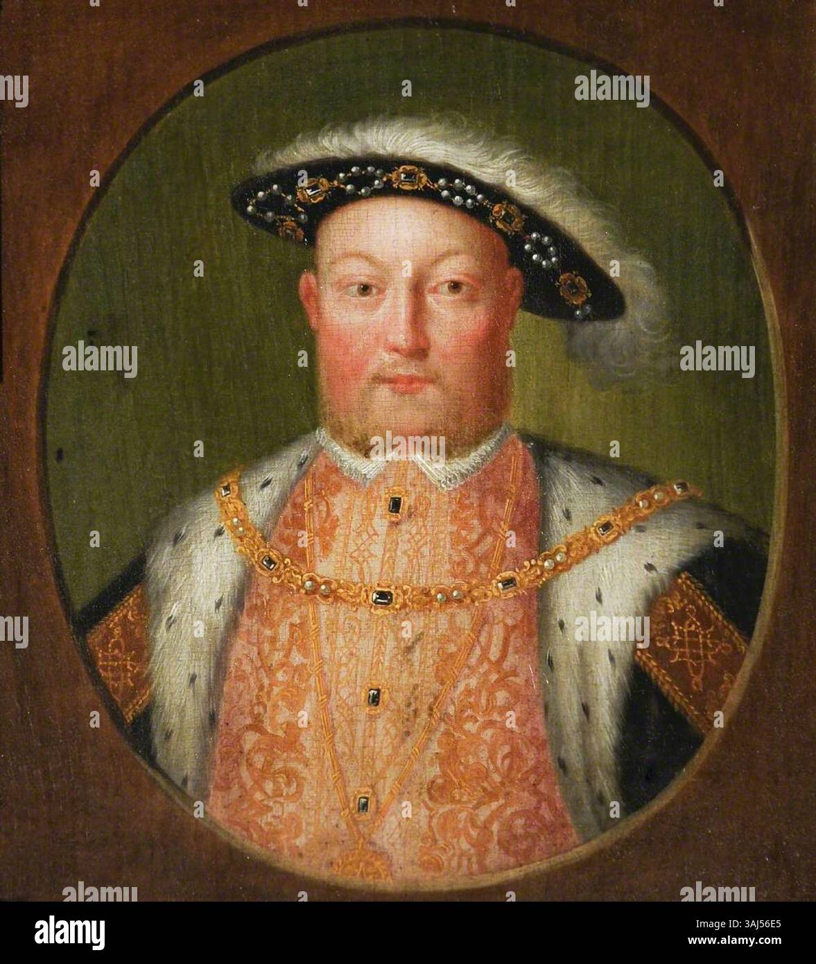 This painting, created after Hans Holbein the Younger, portrays King ...