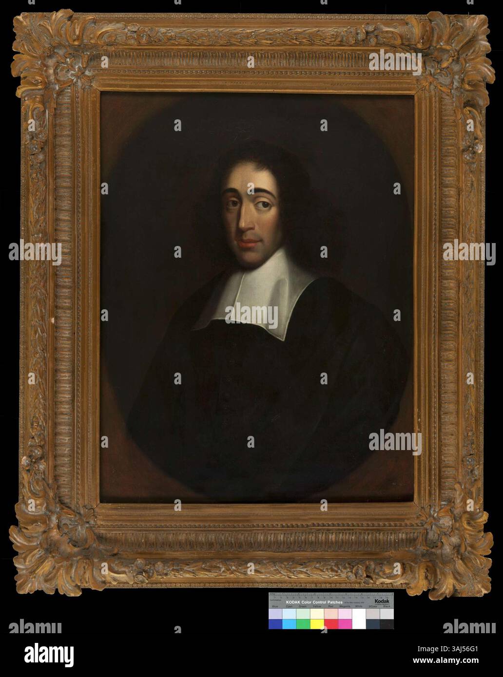 This circa 1665 oil portrait depicts Benedictus de Spinoza, the ...