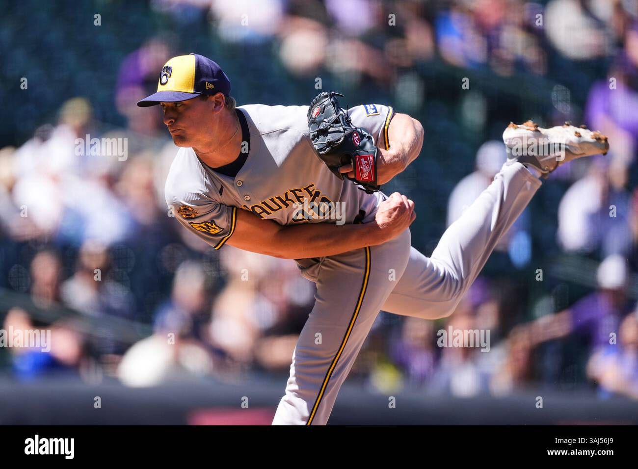 Milwaukee Brewers starting pitcher Quinn Priester works against the ...