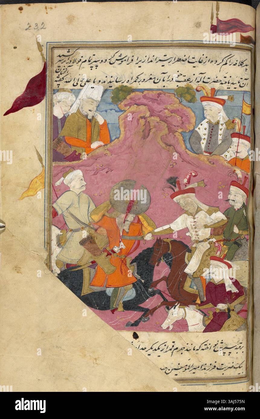 This 17th-century miniature painting depicts Shah Isma'il's Sufi troops ...