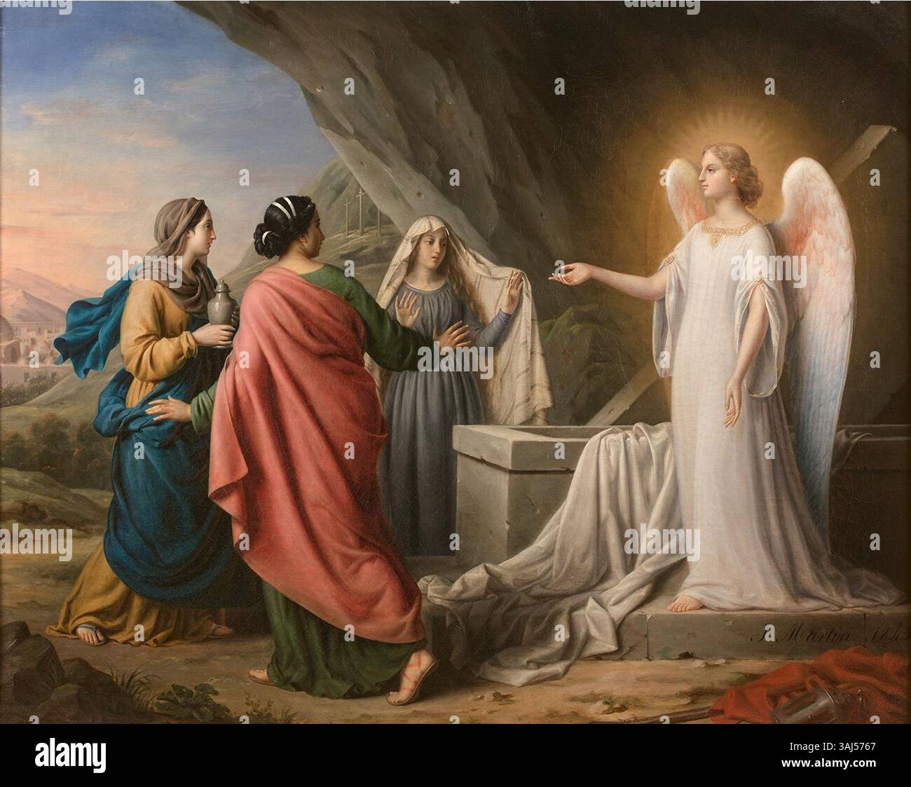 Irma Martin's 1843 painting depicting the three holy women at Christ's ...