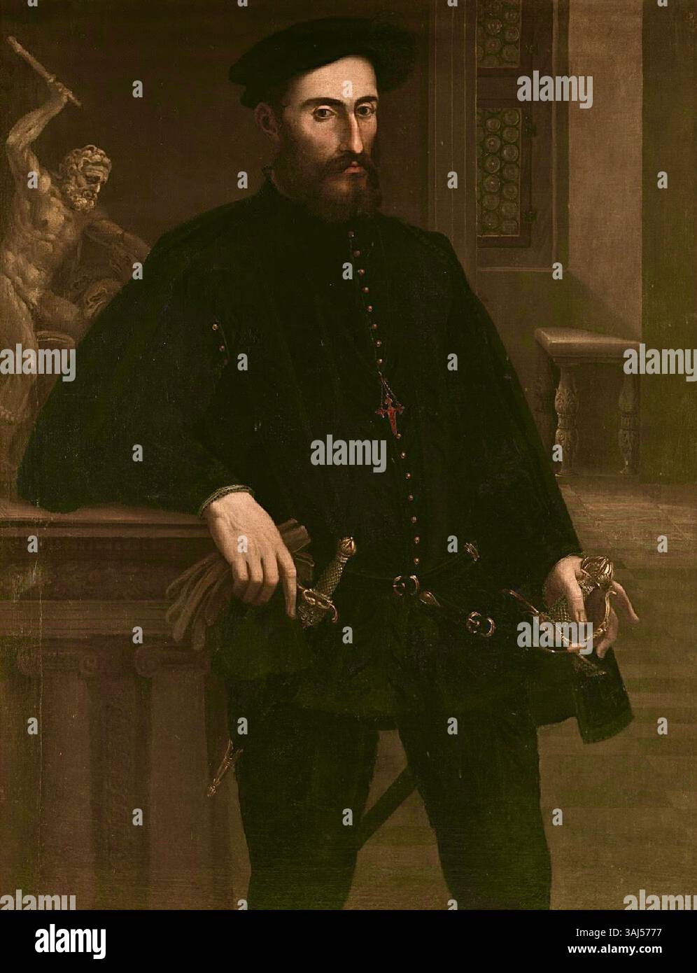 This 1547 portrait by Girolamo Mazzola Bedoli features Pier Luigi ...