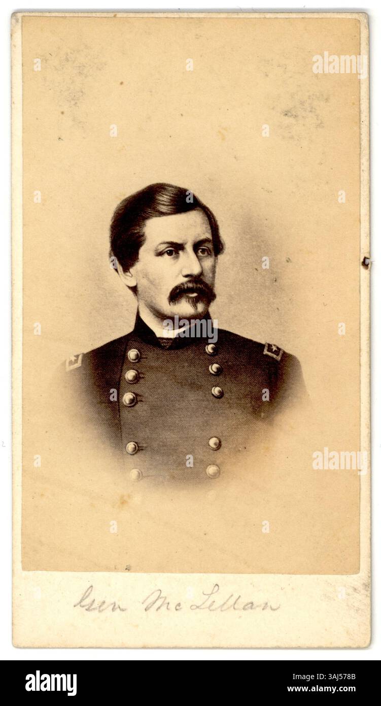 This mid-19th century photograph of George Brinton McClellan, a Union general during the ...
