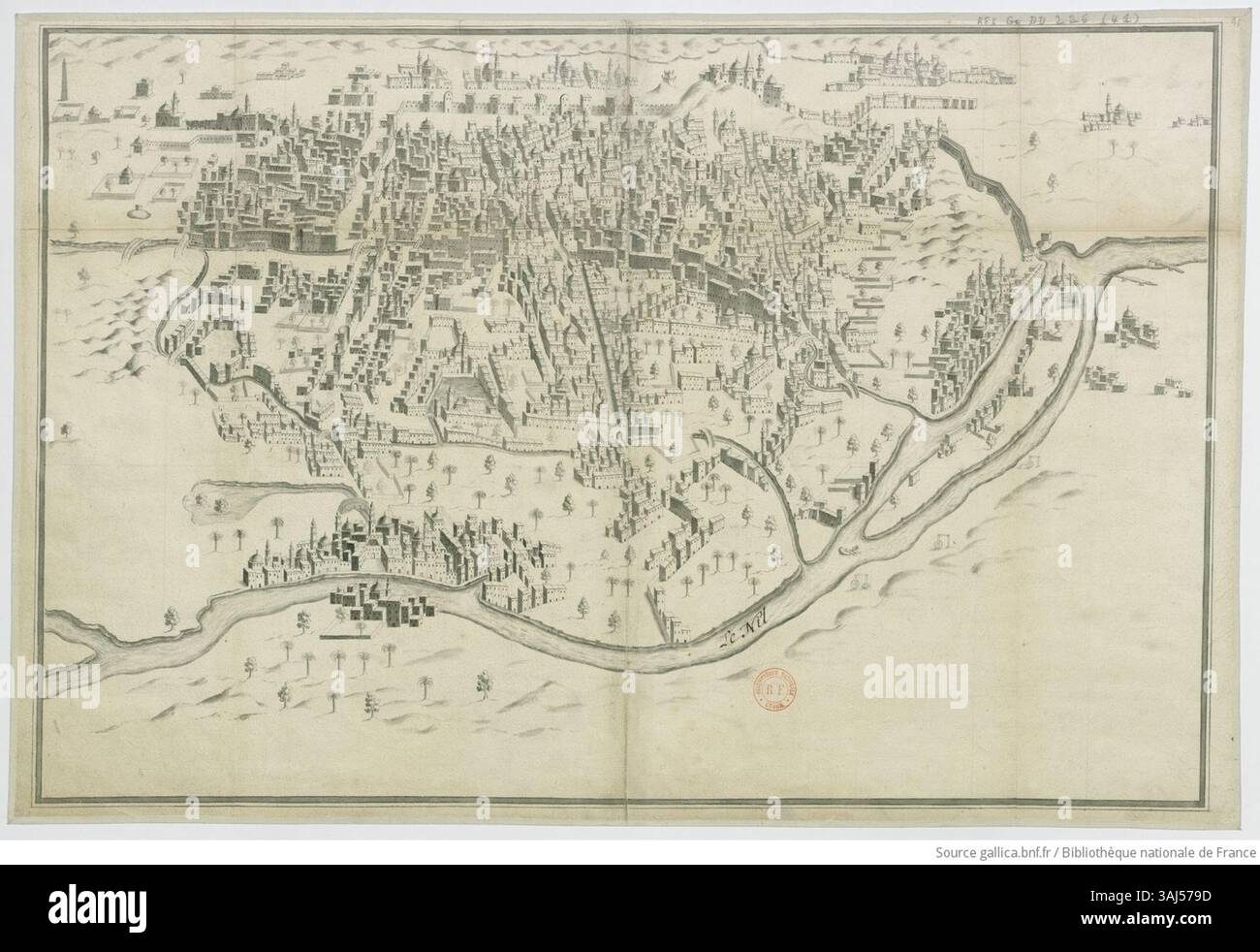 Étienne Gravier's 'Plan de la ville du Caire' (1685-1687) provides a ...