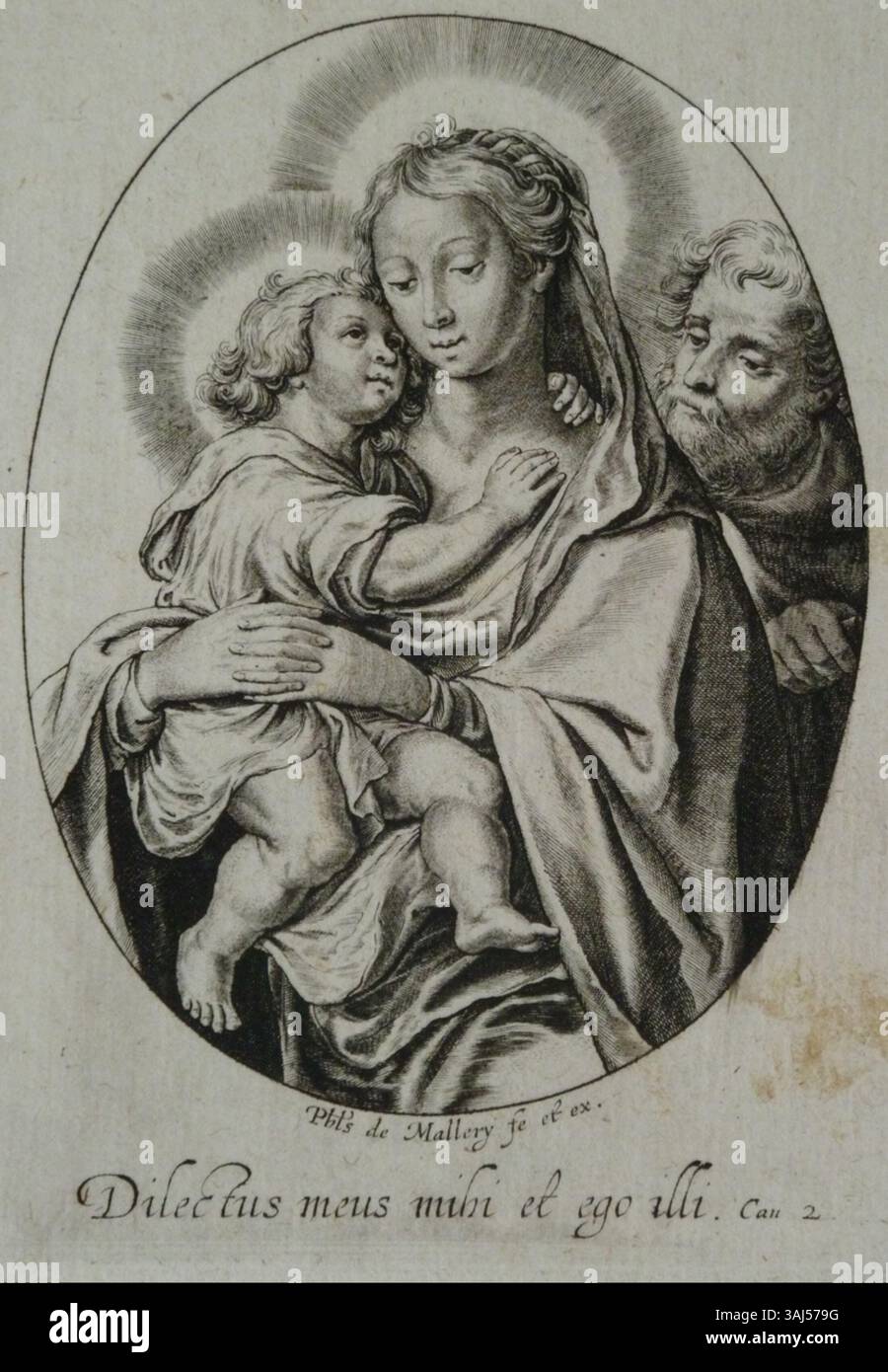 This 17th-century engraving by Philips van Mallery shows the Virgin ...