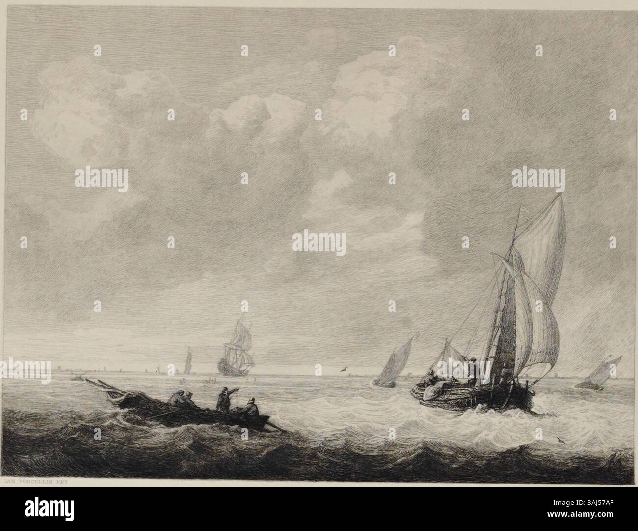 Jan Porcellis, a Dutch marine artist, created the painting 'Leicht ...