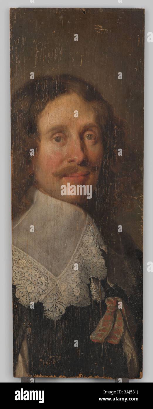 This fragment of a man’s portrait, created between 1625 and 1649 ...
