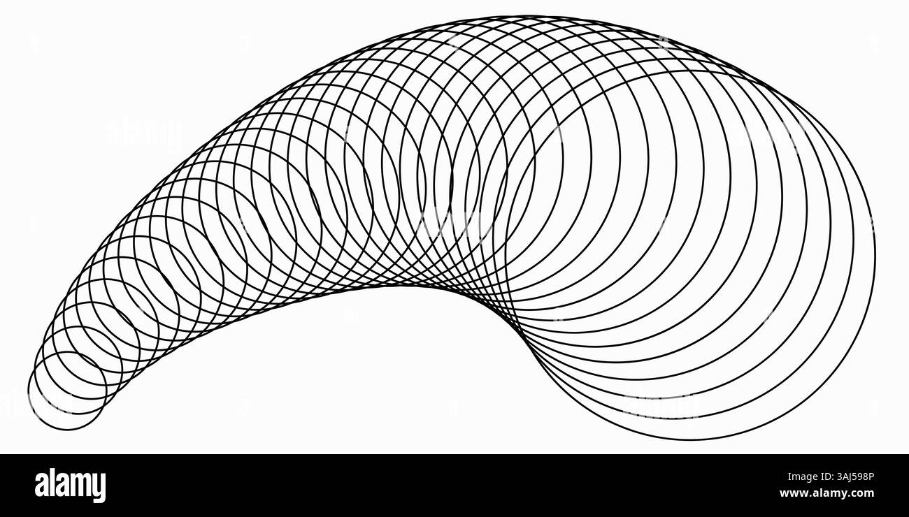 Dynamic Black and White Spiral Lines Vector Design. Black motion circle ...