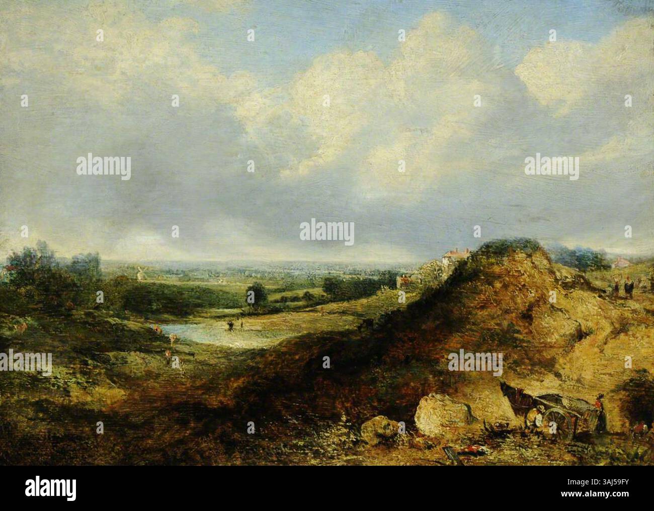 This sketch of Hampstead Heath, attributed to John Constable, captures ...
