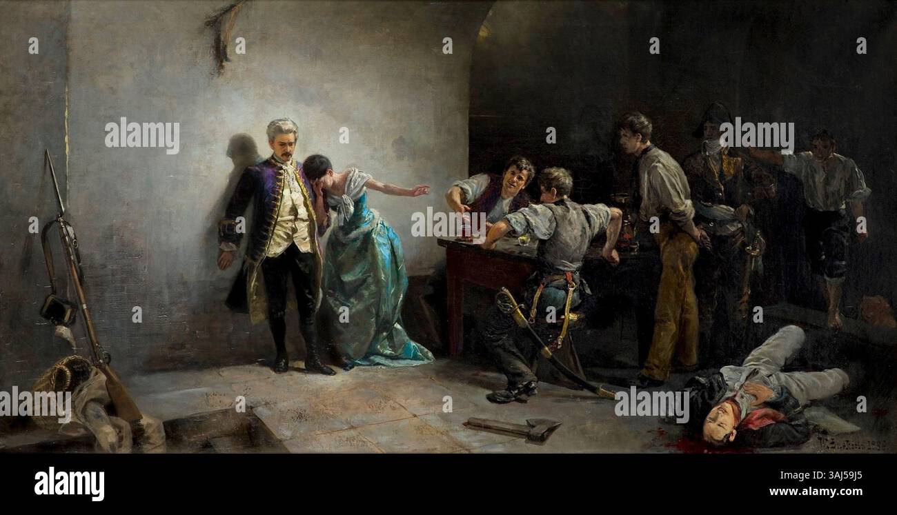 The painting 'Panna de Cazotte - Epizod z Rewolucji Francuskiej' by ...