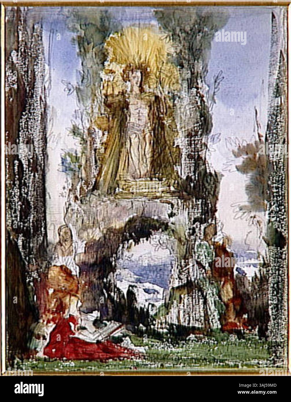 Gustave Moreau’s 'Apollon et les Muses' illustrates the god Apollo with ...
