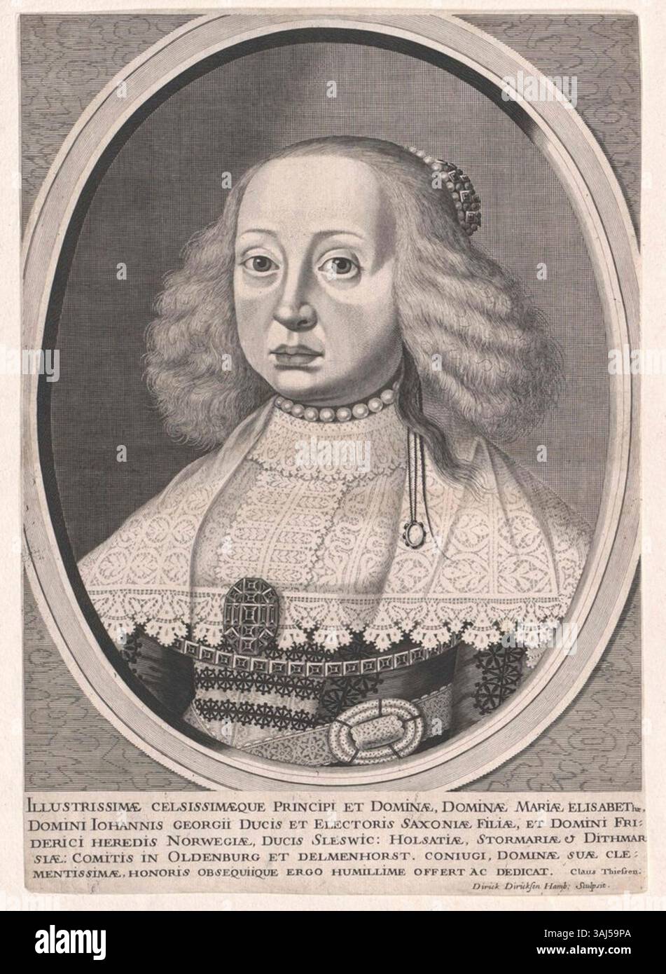 Portrait of Marie Elisabeth of Saxony, Duchess of Holstein-Gottorp ...