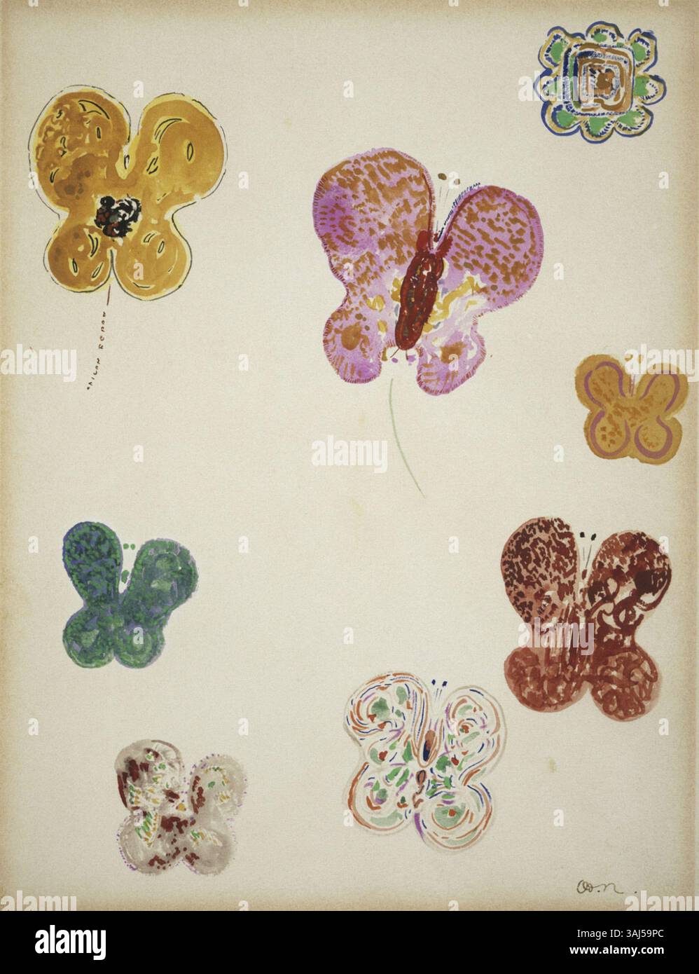 Odilon Redon’s 'Butterflies,' painted between 1910 and 1914, is a ...