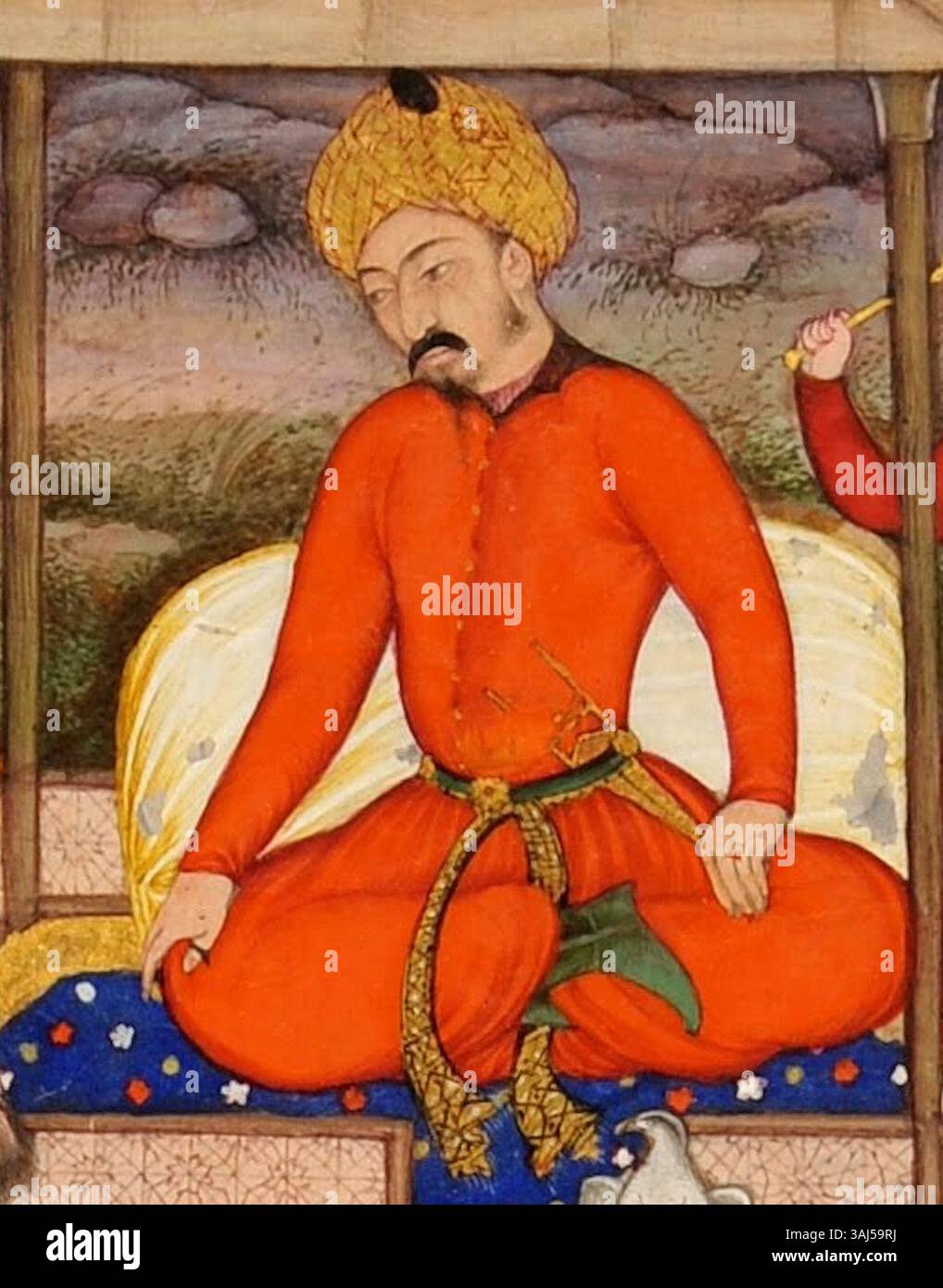 This illustration from the Baburnama, dated 1598, depicts Babur ...