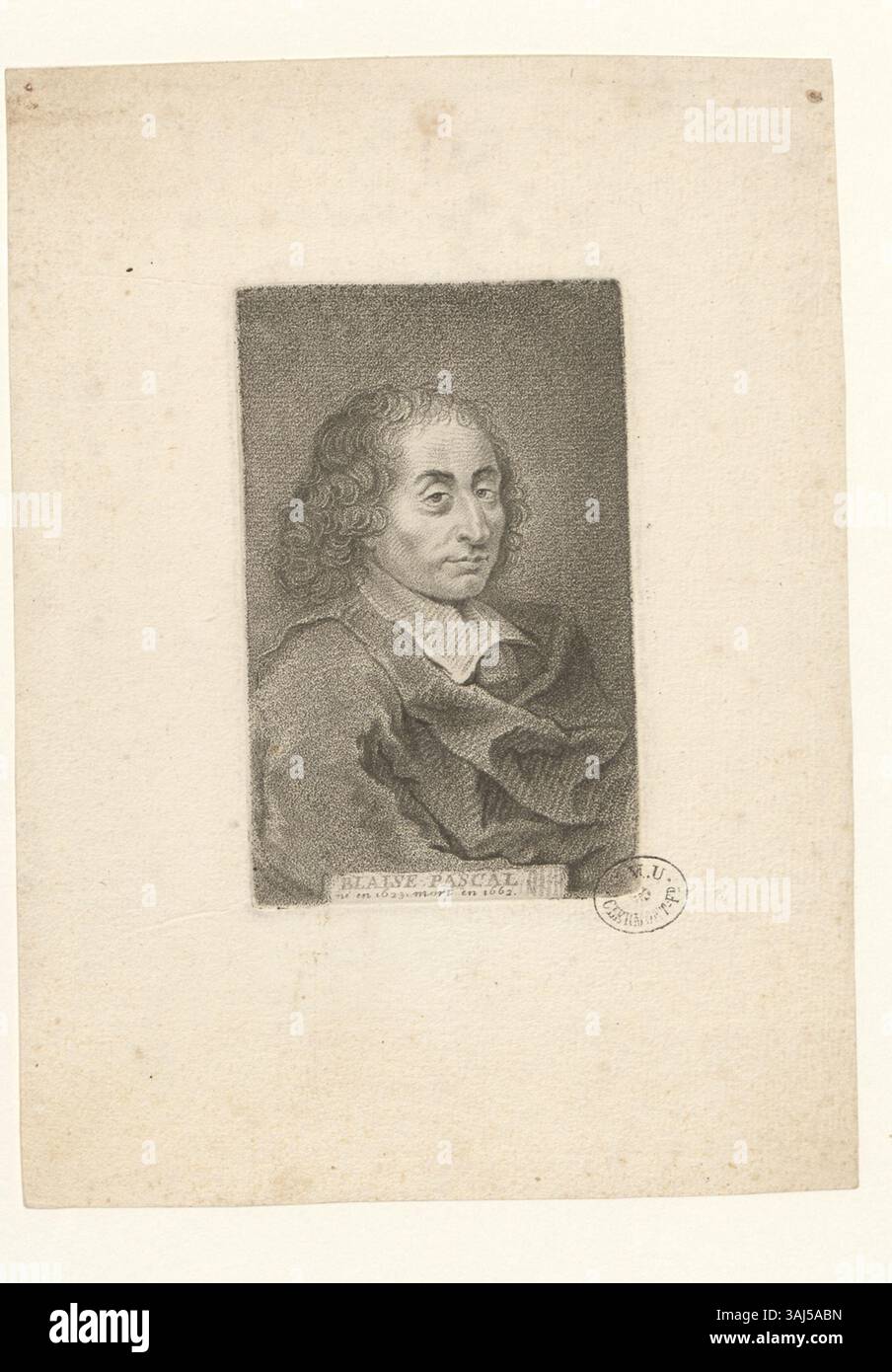 This print from the Boyer collection features Blaise Pascal (1623–1662 ...
