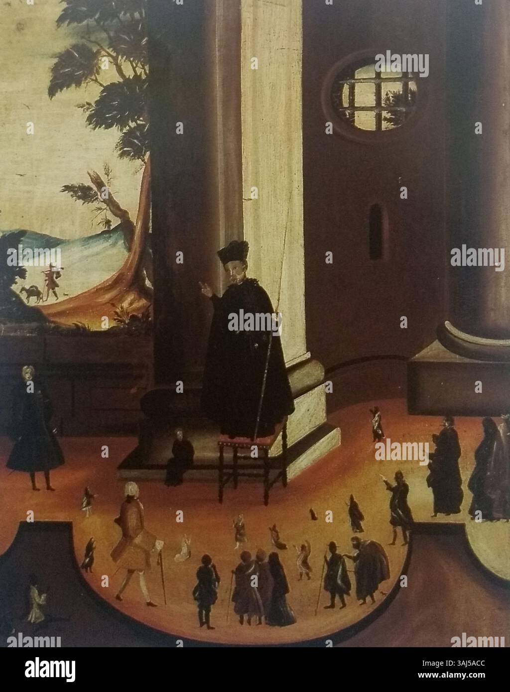 This 18th-century oil painting, 'Processional Flag: Preaching of Saint ...