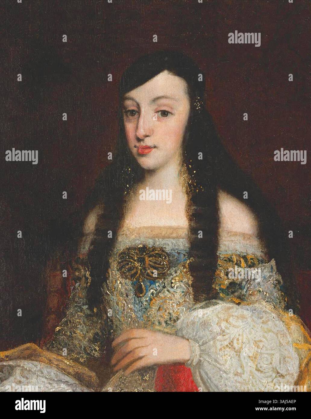 This portrait by Juan Carreño de Miranda depicts Marie Louise d'Orléans ...