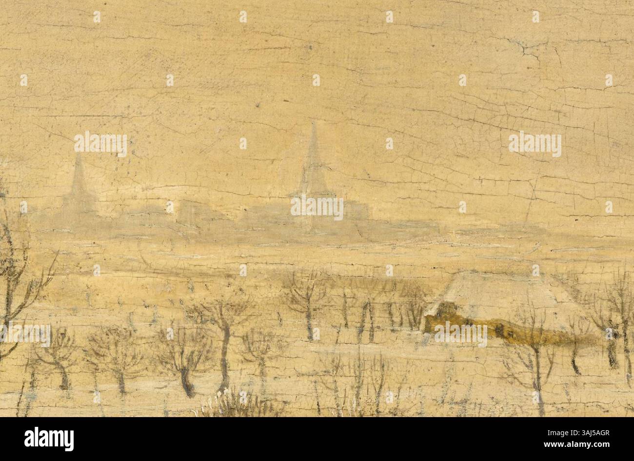 This detail from 'Winter Landscape with a Bird Trap' (1565) by Pieter ...
