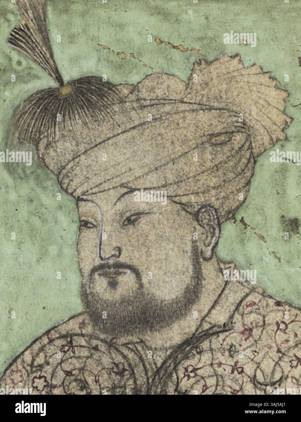 A 15th-century portrait of Sultan Husayn Mirza Bayqara at around the ...
