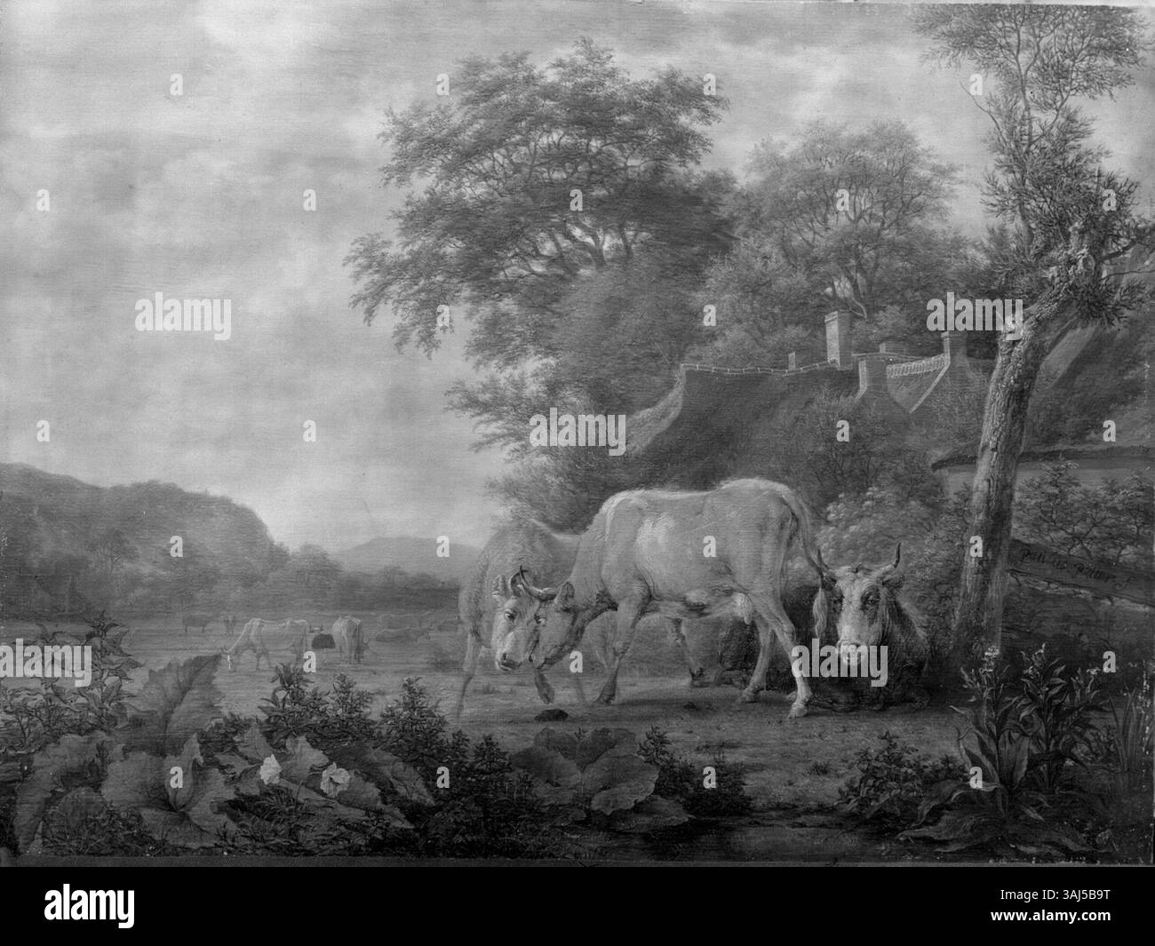 This oil painting by Paulus Potter, circa 1655, titled Two Cows ...