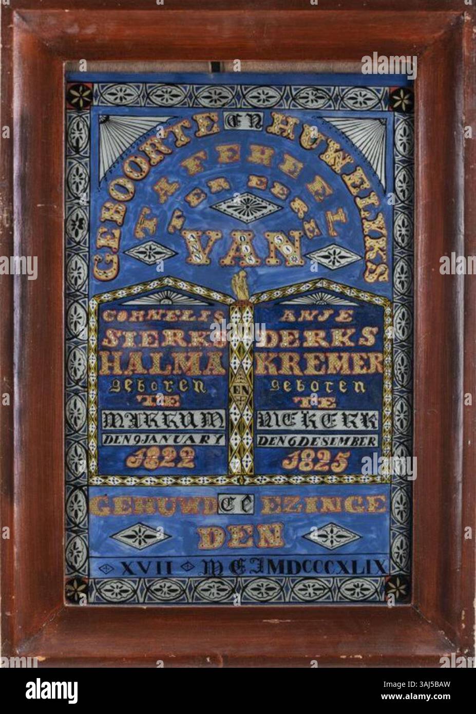 This 1849 painting commemorates the birth and marriage of Cornelis ...