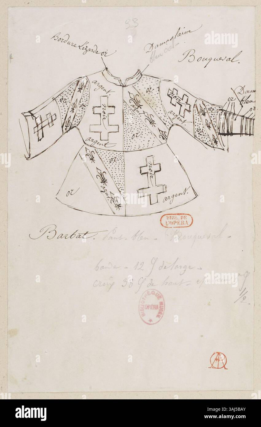 Alfred Albert's costume design from 1856-1858 for characters MM ...