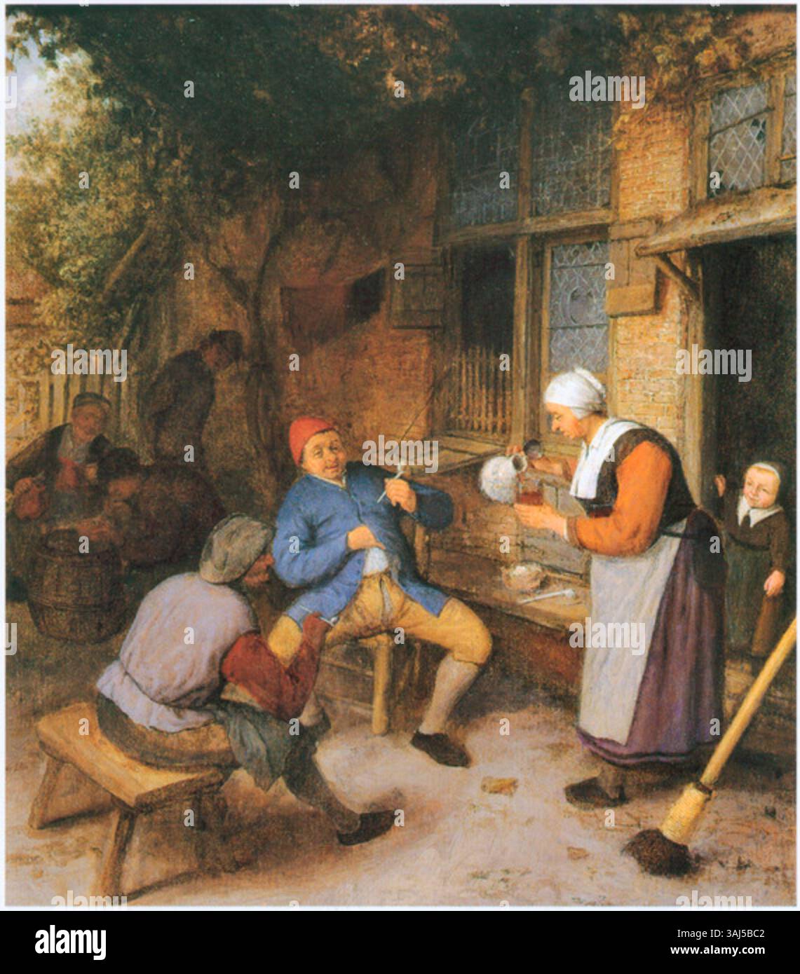 Adriaen van Ostade's oil painting from circa 1675 depicts peasants ...