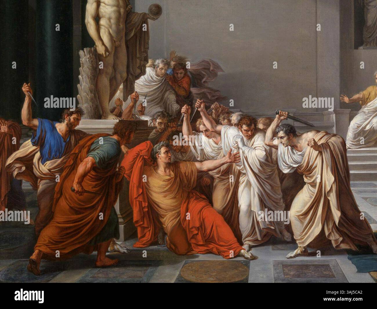 Vincenzo Camuccini's 'La morte di Cesare' (The Death of Caesar), painted between 1804-1805 ...