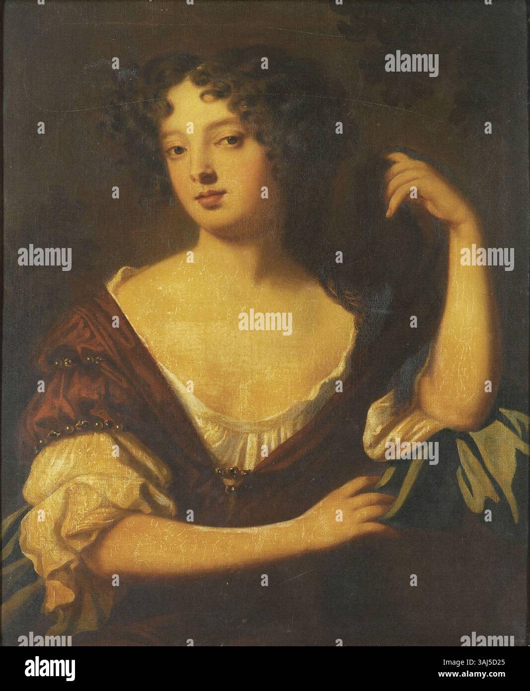 This 17th-century portrait, attributed to a follower of Peter Lely, depicts Louise de Kérouaille ...