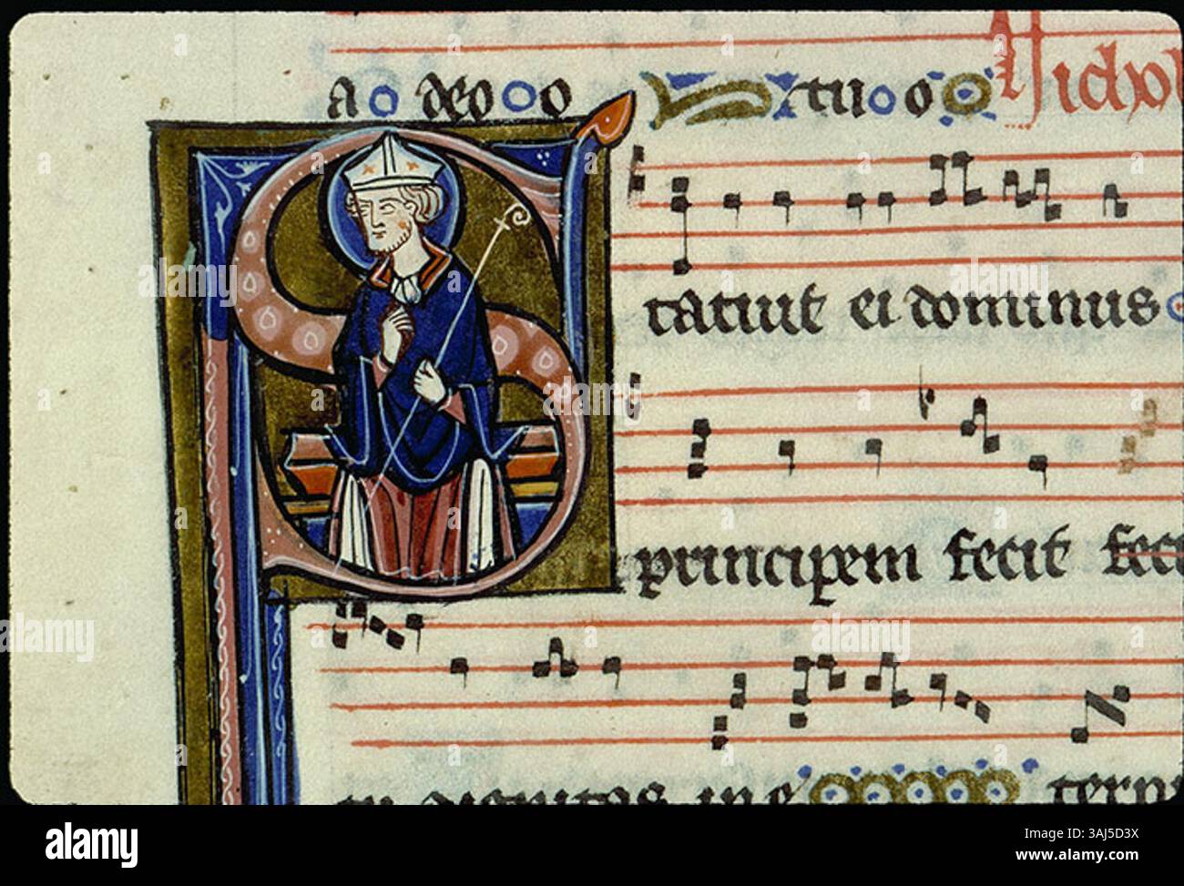 This 13th-century illuminated manuscript features Saint Nicholas, a key ...