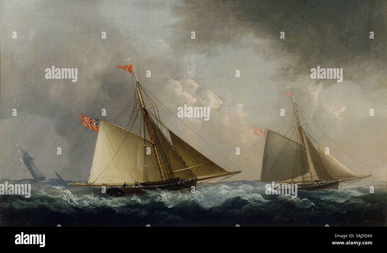 This oil painting by Henry Sargeant, created between 1830 and 1850 ...