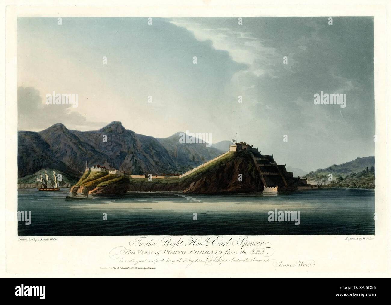 This hand-coloured etching by Francis Chesham, based on Major James ...