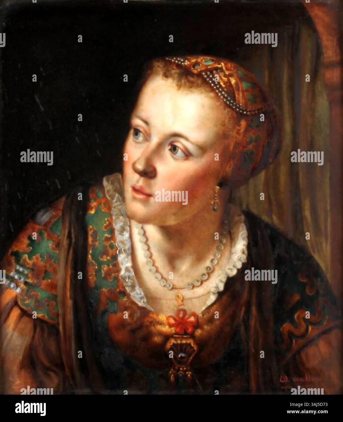 Édouard van Marcke’s porcelain painting, dating from circa 1850, is a ...