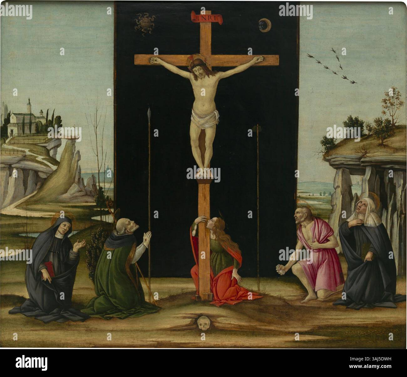 'Christ on the Cross Adored by Saints' by the Master of the Gothic ...